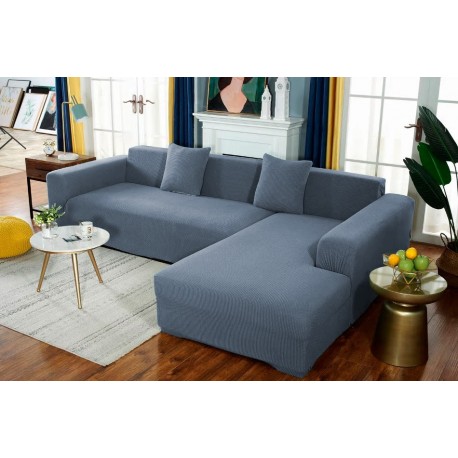 Funda para Sillon "L" Gris/Celeste - El Container